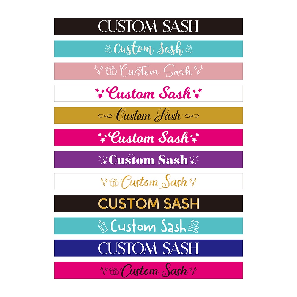 Custom Sash Print Your Word on Sash Perfect for Birthday Wedding ...