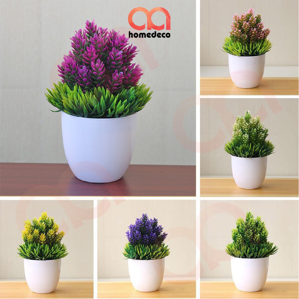 Artificial Flower Bunga Hiasan Meja Mini Bunga Palsu With Pot Pokok ...