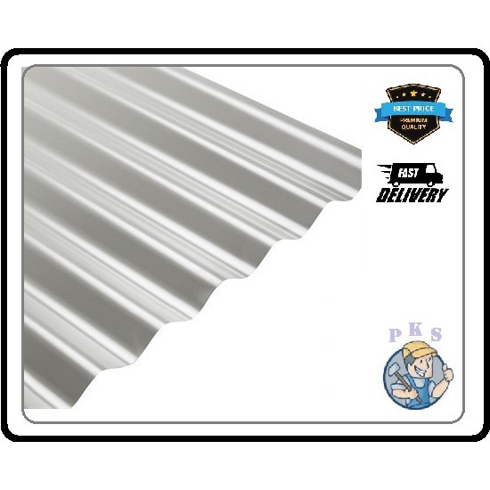 7 FT CORRUGATED METAL ZINC ROOF SHEET / ATAP ZINK 0.18MM +/- ZINC ...