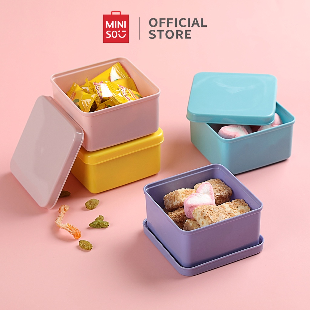 Miniso Lunch Box 4 Pieces 160ml / 260ml x4 Colorful Places Food Storage ...