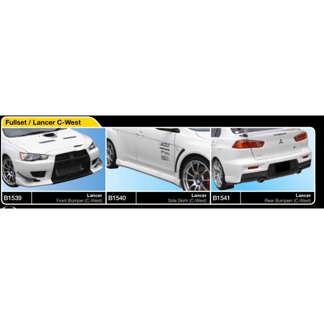 Proton inspira Mitsubishi Lancer Gt cwest C-west C west bodykit body ...