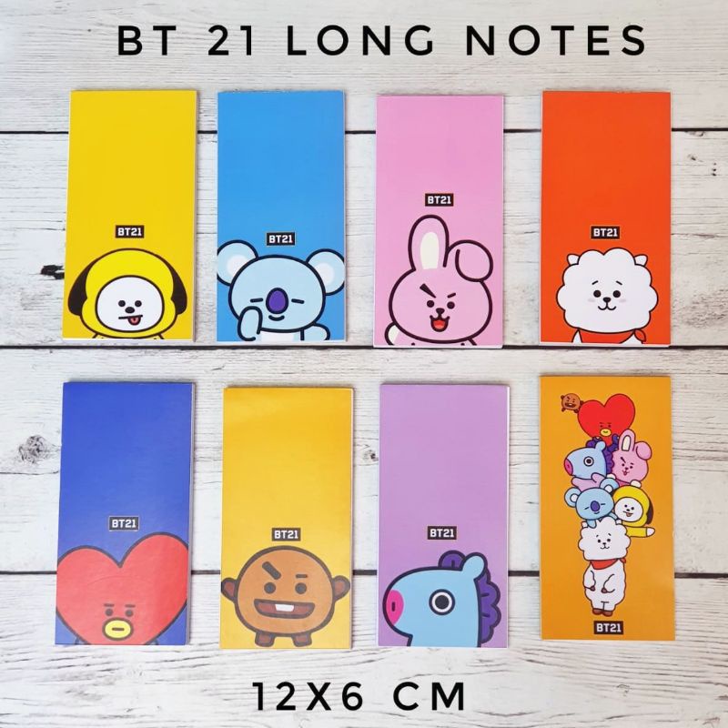 [READY] Mini BOOK BT21 | Long NOTES BT21 | Noted BOOK BT21 | | Shopee ...