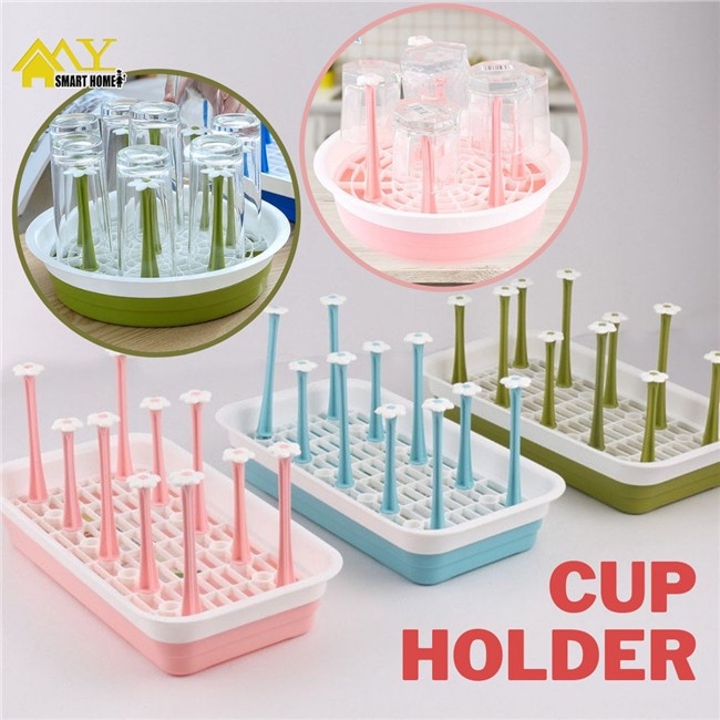 【Ready Stock】Cup Drainer Mug Holder Stand Kitchen Glass Cup Holder Rack ...