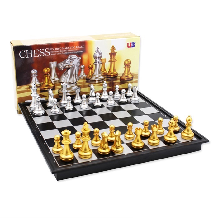 Folding Magnetic Travel Chess Set For Kids Or Adults Chess Board Game ...