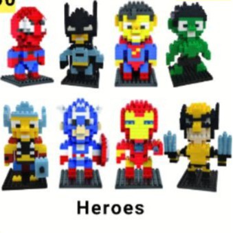 mini building block brick marvel avenger Spiderman Ironman Thor Hulk ...