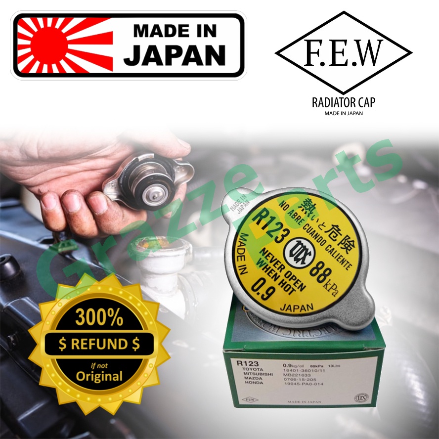 Futaba FEW / HKT 100% Japan Engine Coolant Radiator Cap R123 0.9 kg/cm ...