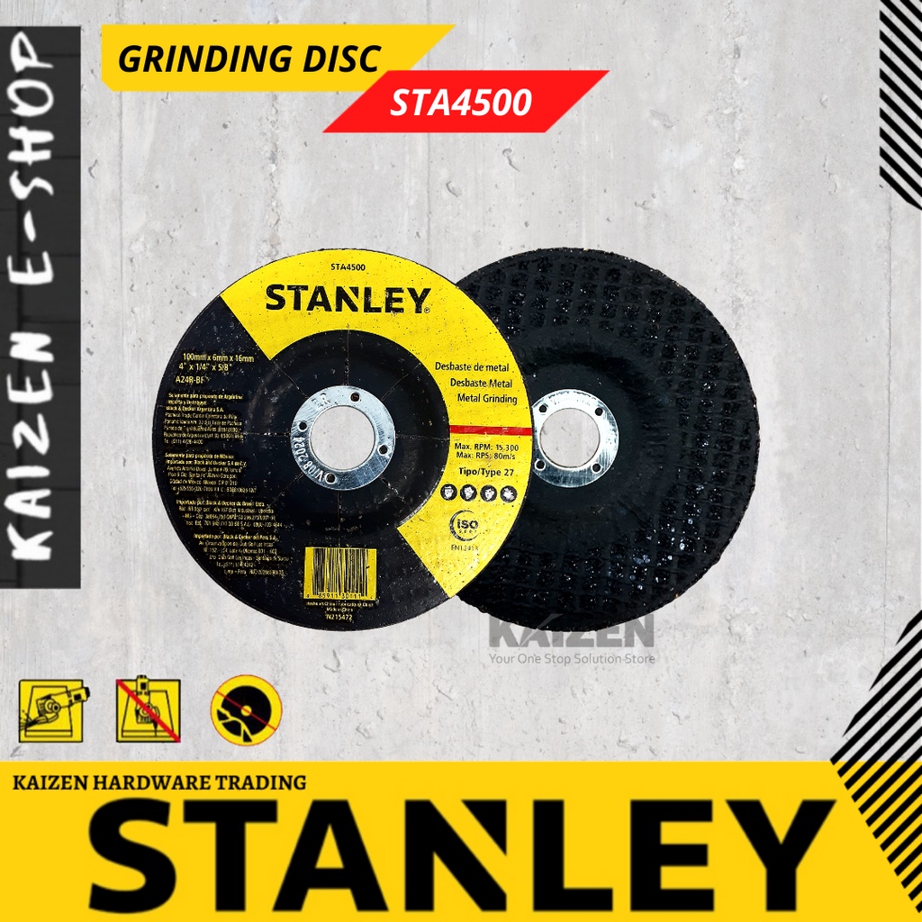 STANLEY STA4500 4" X 16mm X 6mm Grinding Disc | Shopee Malaysia