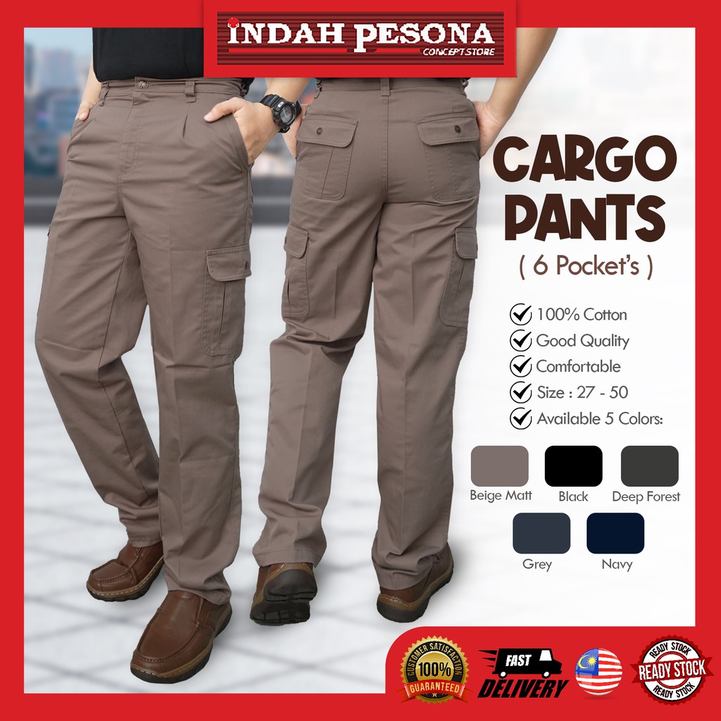 Indah Pesona Multi Pocket Multifunction Cargo Pants - Size 27-36 ...