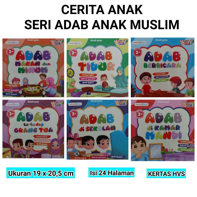 Islamic Illustrated Children's Story Book Adab Series - Bilingual Full ...