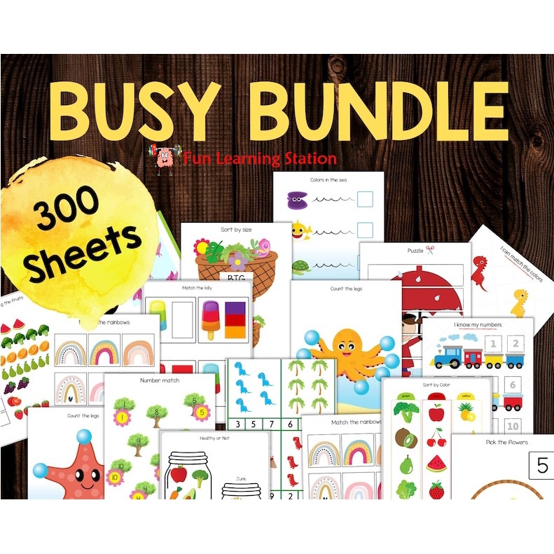 ( PDF) Busy Book Preschool/ Kindergarten Bundle 300 sheets | Shopee ...