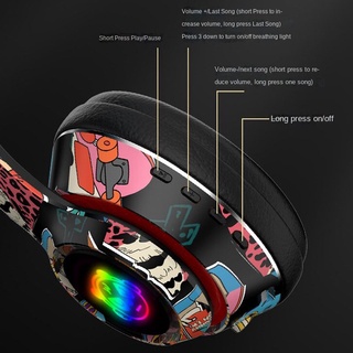 Graffiti Paint Wireless Headset Rechargeable L750 Gaming RGB Light ...