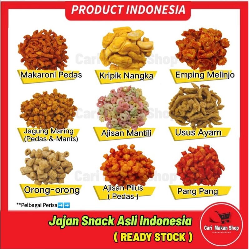 Jajan Snack Asli Indonesia🇮🇩 Ajisan Kacang Kulit Atom Pilus Jagung ...