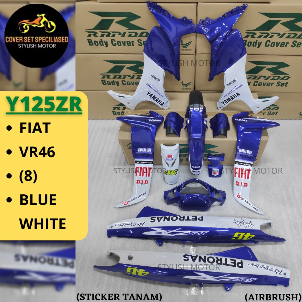 (STICKER TANAM/AIRBRUSH) RAPIDO COVER SET YAMAHA Y125 125ZR Y125ZR FIAT ...