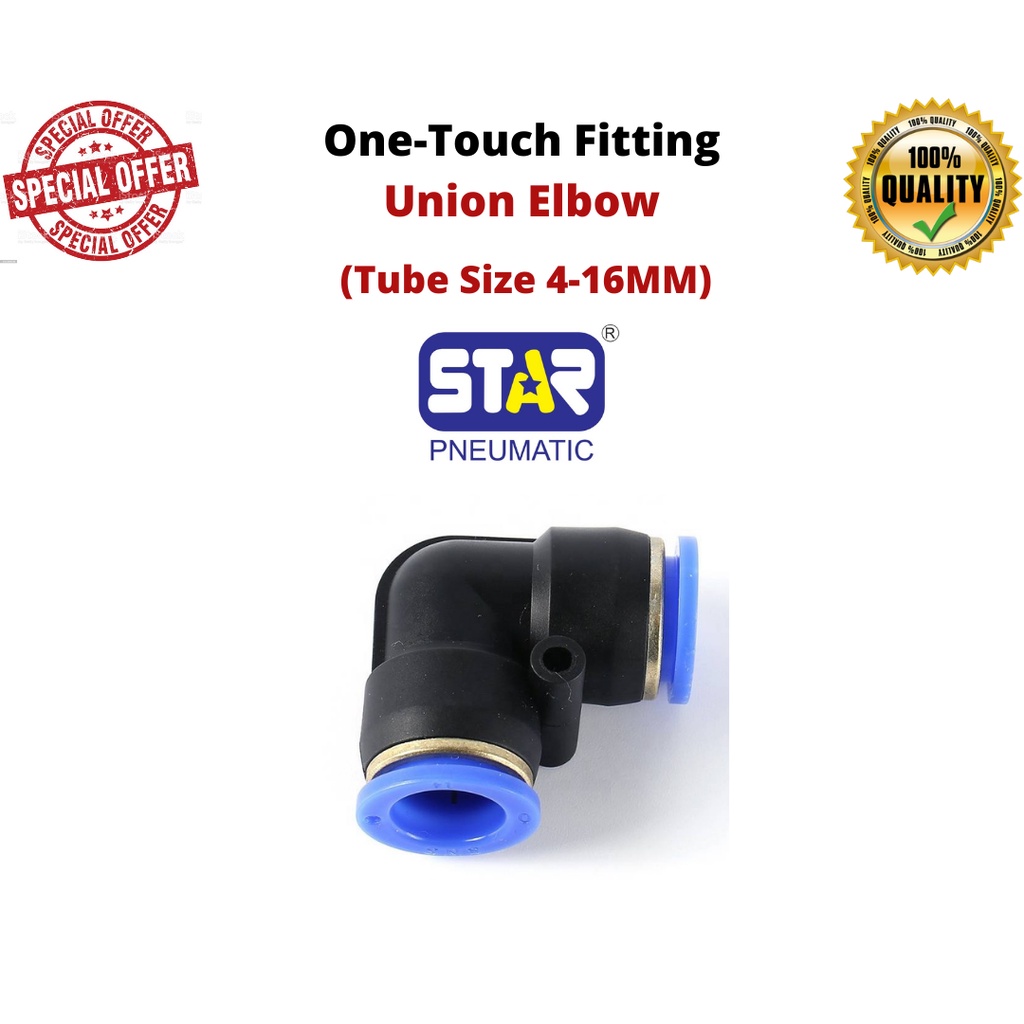 [READY STOCK-KL}[START] PUL Union Elbow Pneumatic One-Touch Fitting ...