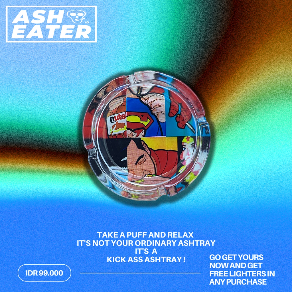 Secret Life of Superheroes - ASHTRAY GLASS (GLASS ASHTRAY) | Shopee ...