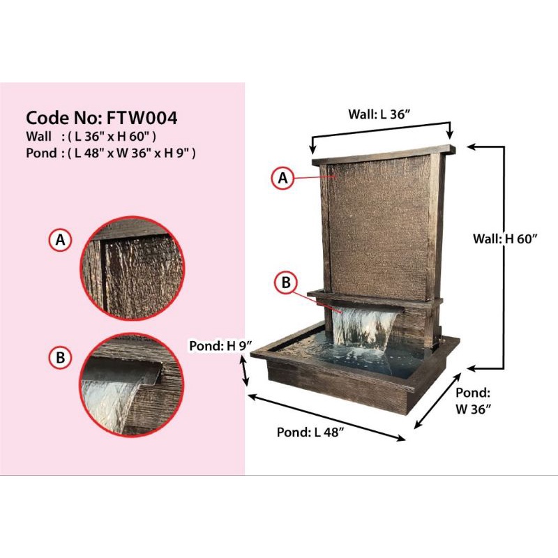water fountain(fiber waterfall) | Shopee Malaysia