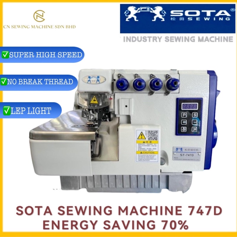 HOT SALE🌟SOTA 747 Overlock Industry Sewing Machine/ Mesin Jahit Tepi ...