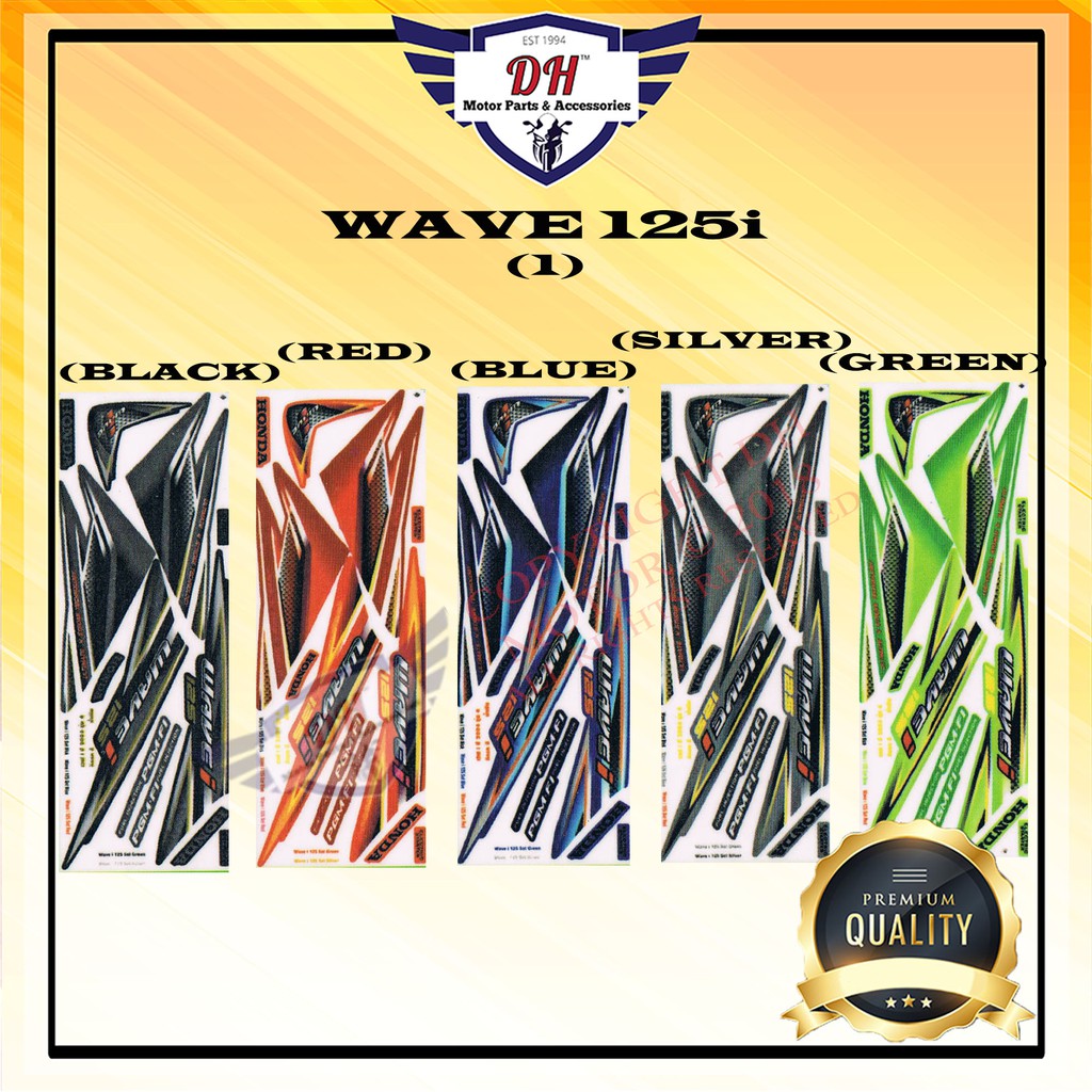 WAVE 125 I (1) / WAVE 125 S STICKER BODY STRIPE HONDA SINGAPORE ...