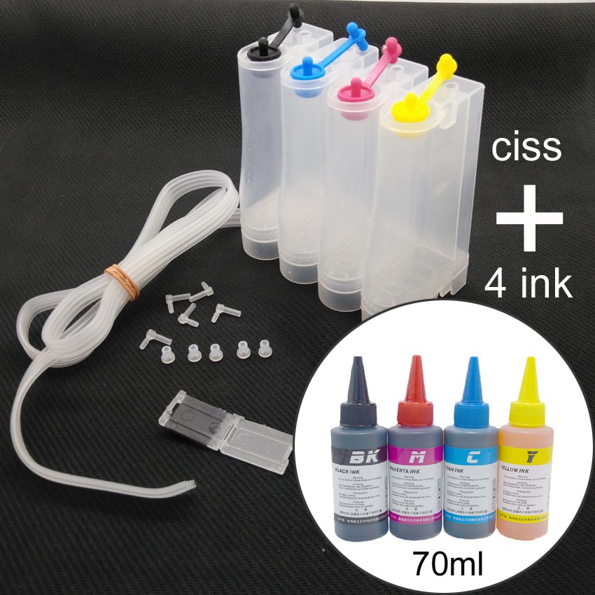 4 Color CISS Kit Empty With Accessories Ink Tank For Canon | Shopee ...