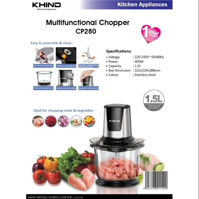 Khind Chopper CP280 1.5Litres | Shopee Malaysia