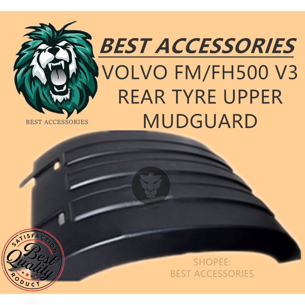VOLVO FM/FH500 V3 REAR TYRE "UPPER " MUDGUARD (ORI NO :21094388) HIGH ...