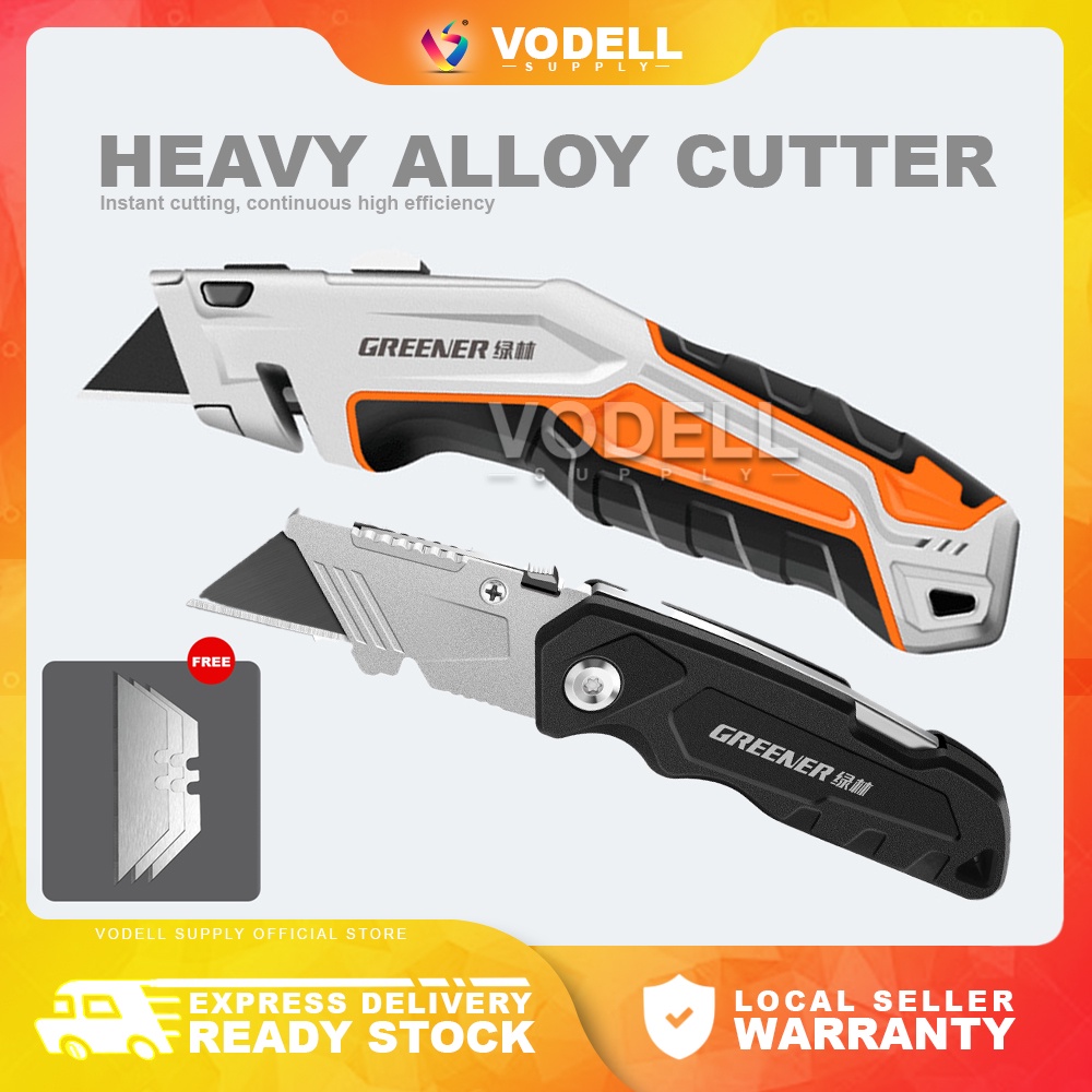 Heavy Duty Retractable Utility Knife Cutter Blade Knife - Wide Blade ...