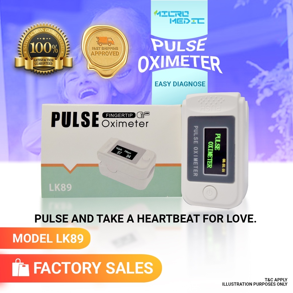 LK89 Portable Finger Oximeter Fingertip Pulsoximeter READY STOCK ...