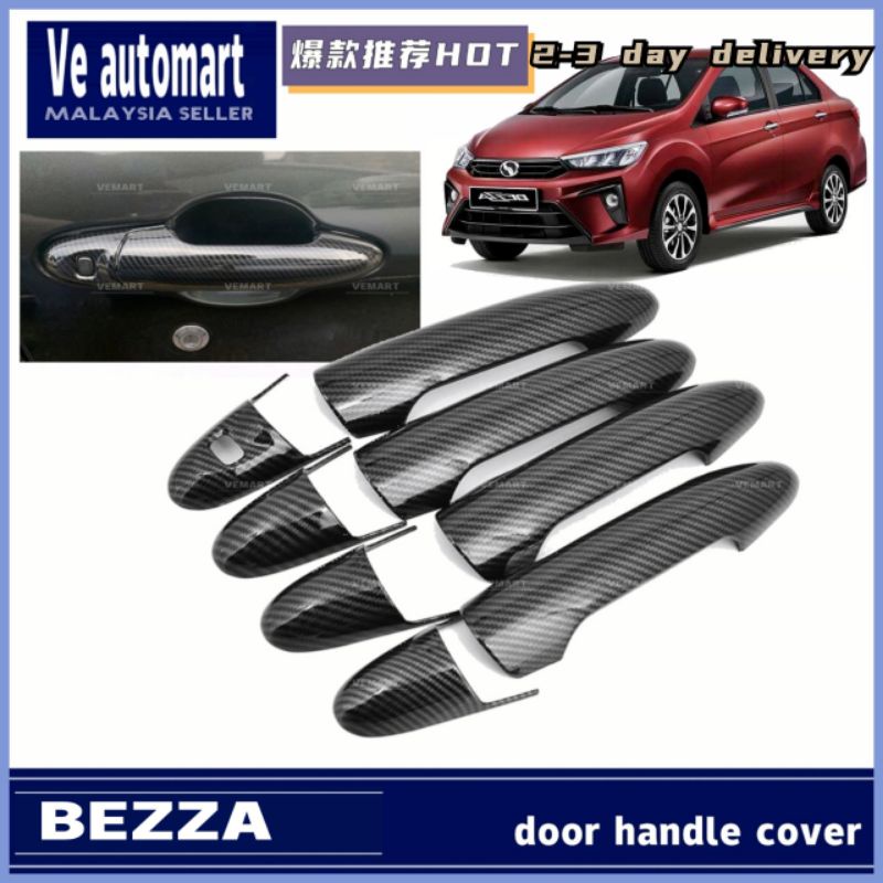 Vemart Perodua bezza car carbon fiber door handle cover accessories ...