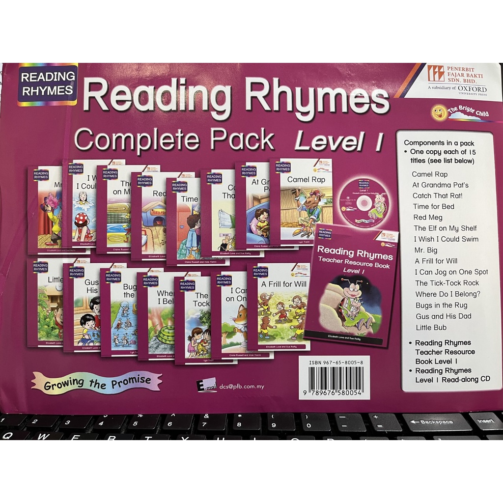 READING RHYMES COMPLETE PACK LEVEL 1 (15 BOOKS ,TEACHER'S RESOURCE BOOK ...