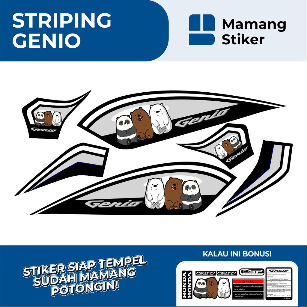 Honda GENIO FULL BODY STRIPING VARIATION 3 WE BARE BEAR/ GENIO FABULOUS ...