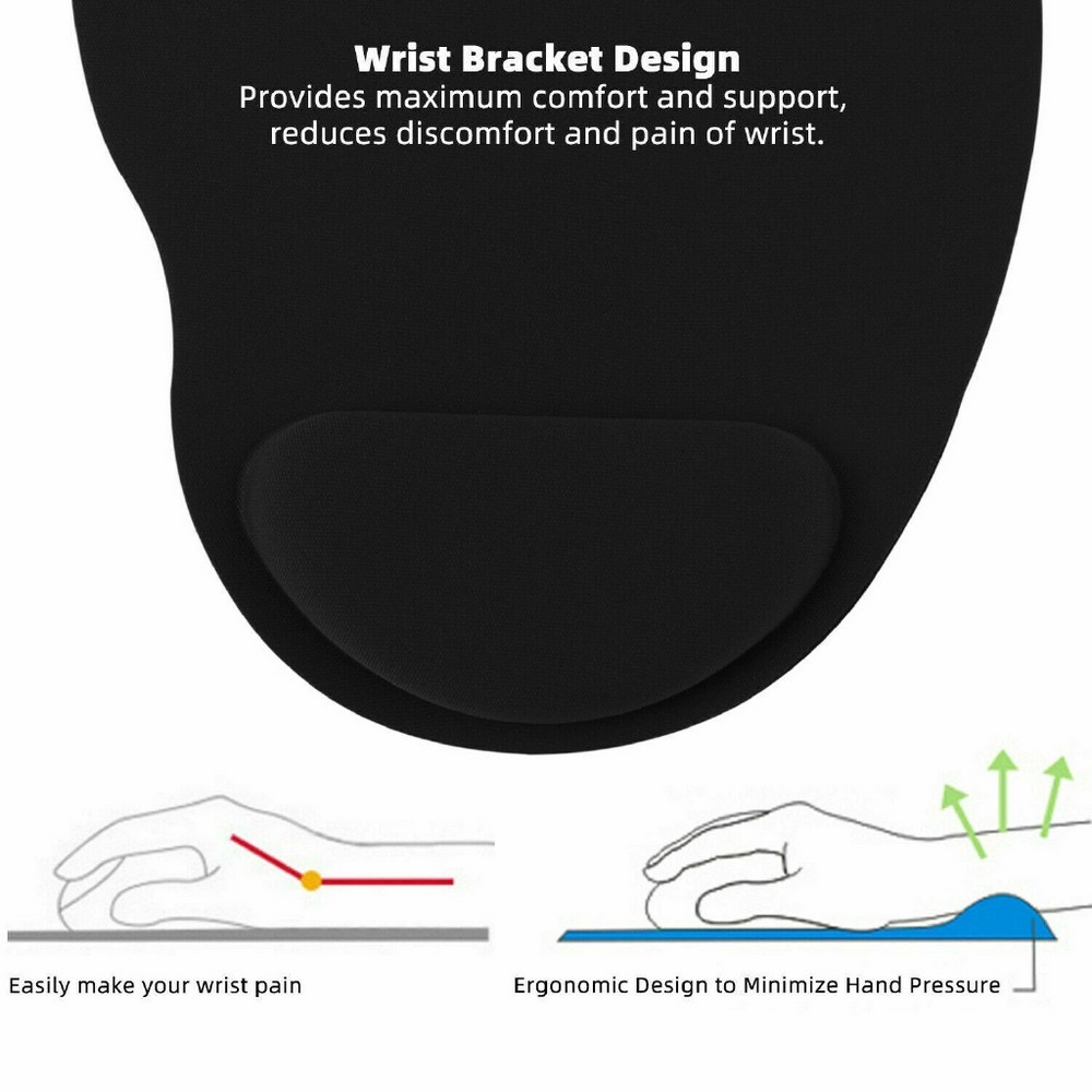 Mouse Pad Comfort Ergonomic with Wrist Protect Soft Pad for Computer ...