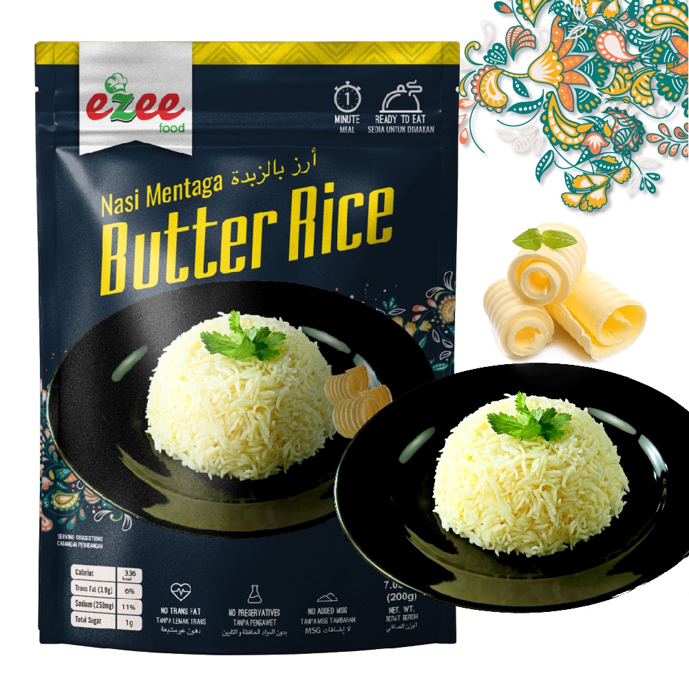 EZEEFOOD BUTTER RICE - NASI MENTAGA 200G (LOW GI & GLUTEN FREE) READY ...