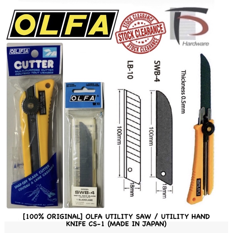 [100% ORIGINAL] OLFA UTILITY SAW / UTILITY KNIFE CS-1 (MADE IN JAPAN ...