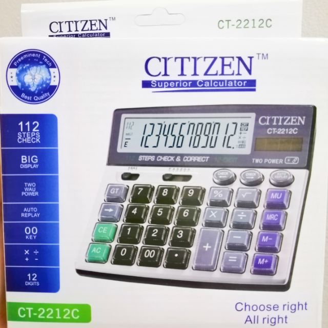 CITIZEN CALCULATOR Check @ correct ct2212c 🔥READY STOCK ON KL 🔥 ...
