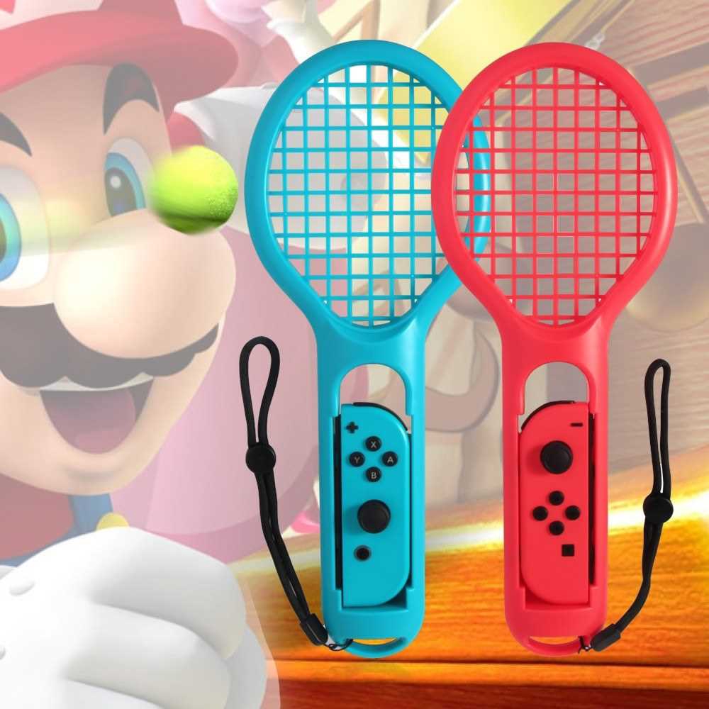 Twin Pack Tennis Racket Mario Tennis Aces Joy-Con Controllers Nintendo ...