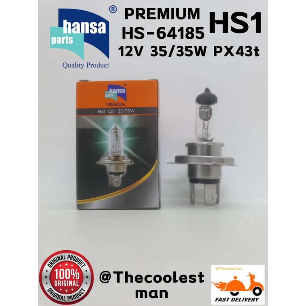 🔥💯%ORIGINAL ️ hansa parts Halogen Bulb HS1 12V 35/35W T19 12V 25/25 S25 ...