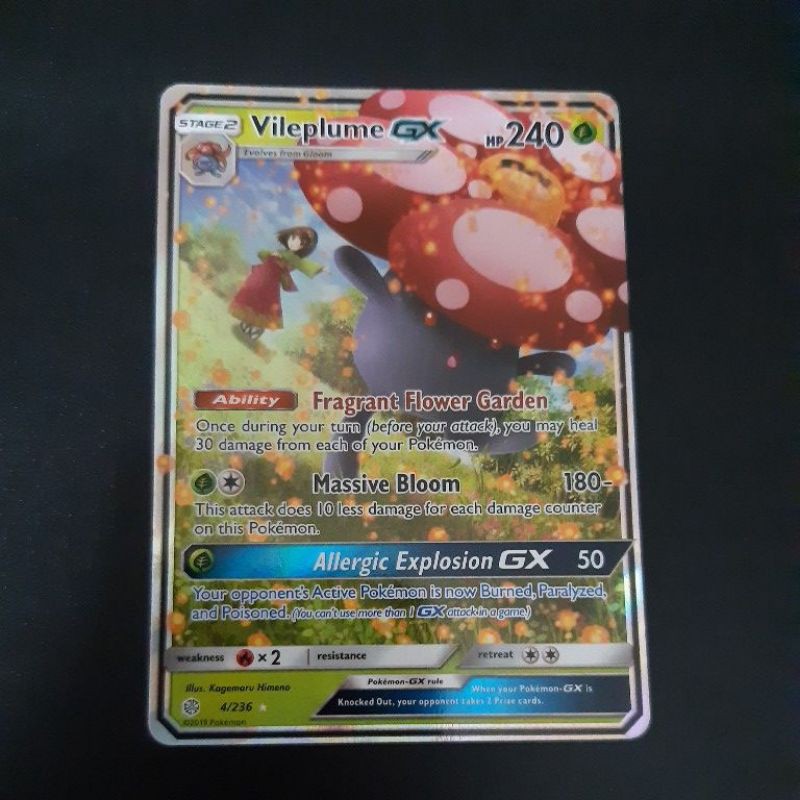 Pokemon Card TCG : Vileplume GX 4/236 -Ultra Rare 100% Original Pokemon Card | Shopee Malaysia