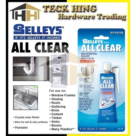 Selleys All Clear Multipurpose Sealant ( Co-Polymer Sealant ...
