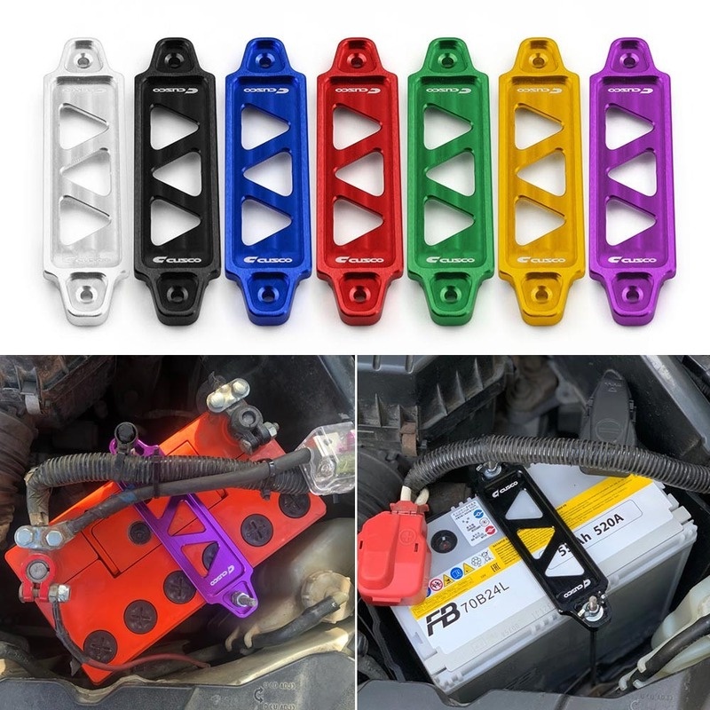 Aluminum Alloy Car Battery Fasten Bracket Holder Universal Battery Tie ...