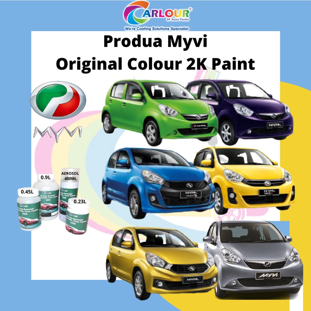 Perodua Myvi New 2011/15 Original Color 2K Paint Basecoat Solid ...