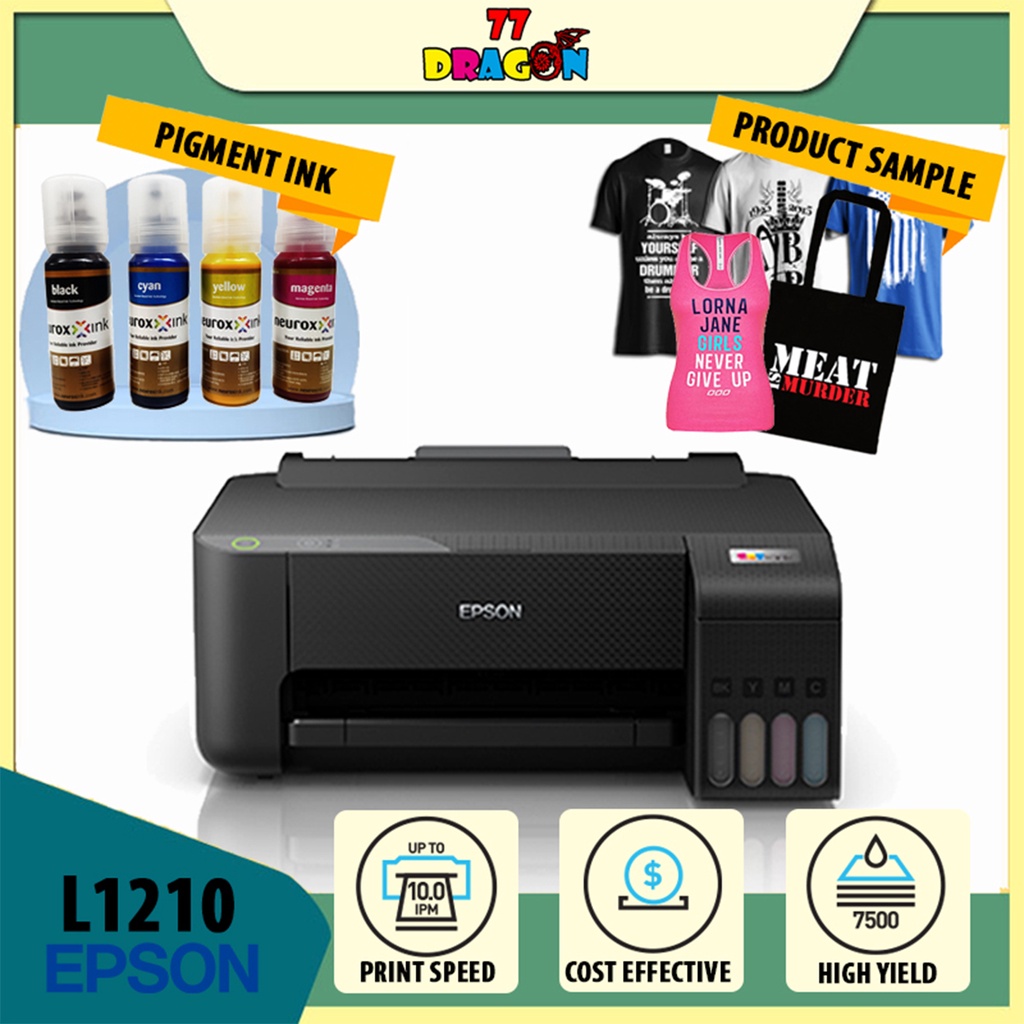 Epson L1210 L-1210 L 1210 Eco-Tank Printer With Pigment Ink Replacement ...