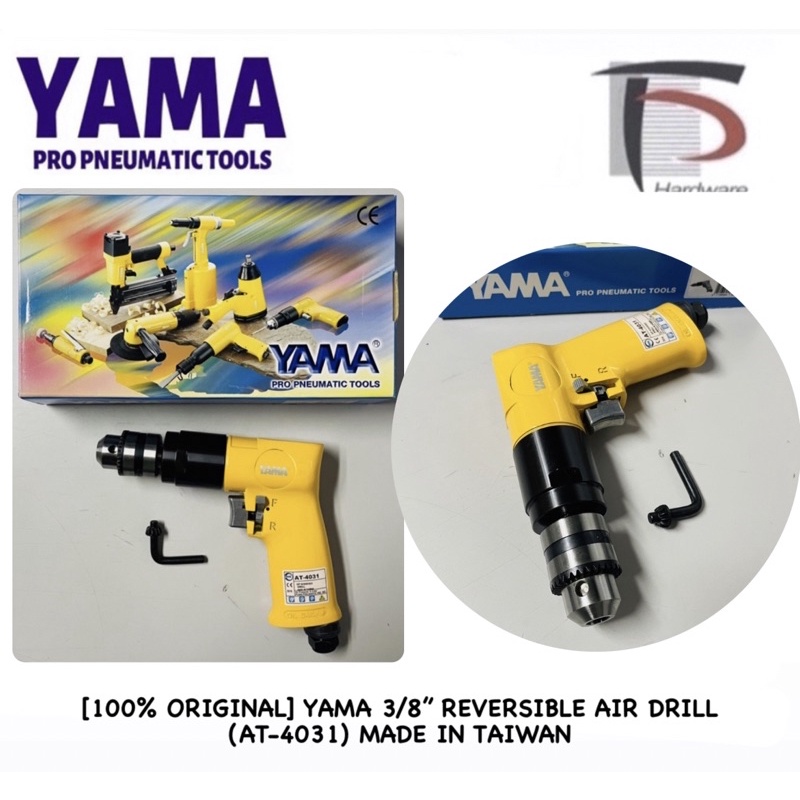 [100% ORIGINAL] YAMA 3/8” REVERSIBLE AIR DRILL (AT-4031) MADE IN TAIWAN ...