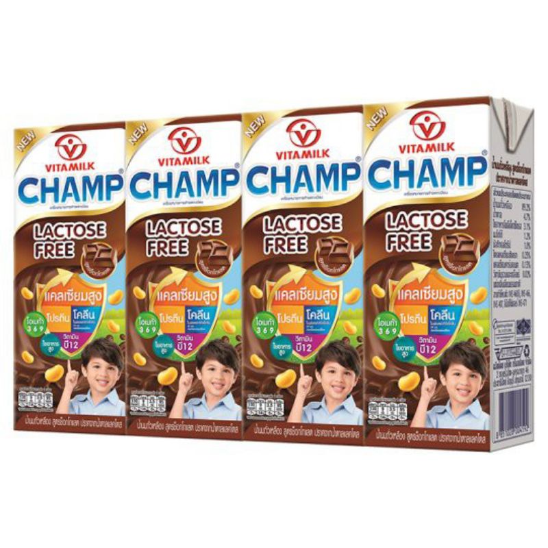 Vitamilk Champ Lactose Free Susu Tanpa Laktosa 180ml x4 (HALAL ...