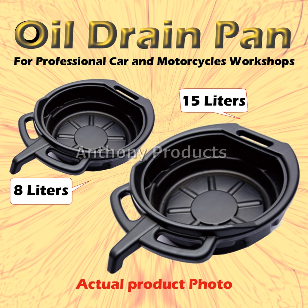 Oil Drain pan Waste Drip pan Heavy duty Car Engine Oil Tray (8L 15L ...
