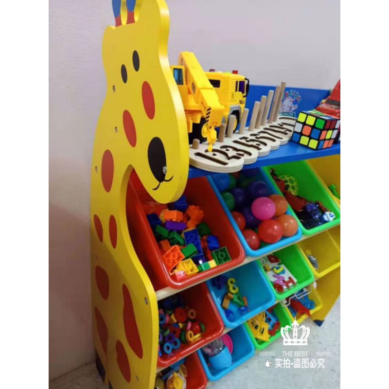 Ready Stock ,Giraffe Storage Rack,12 colourful storage boxes | Shopee ...