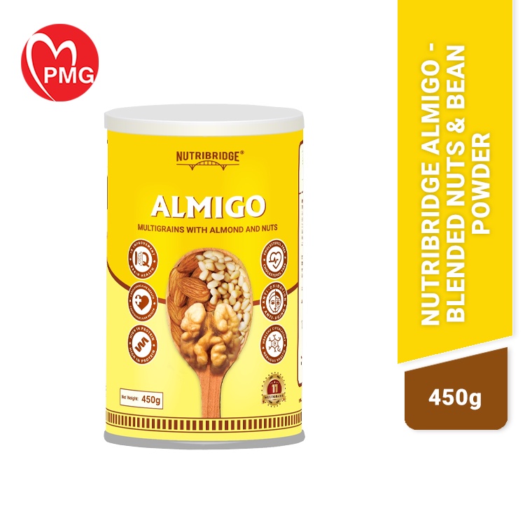 [NUTRIBRIDGE] Almigo 450g Can - Blended Nuts & Bean Powder | Shopee ...