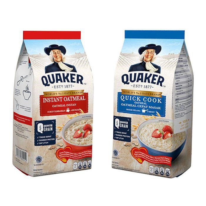 300g Quaker Oatmeal Quick Cook/ 300g Instant (Oat Segera/Cepat Dimasak ...