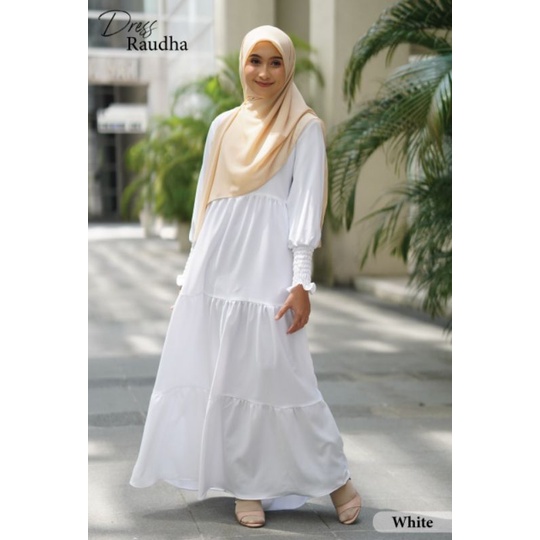 Dress Muslimah Ruffle Dewasa Abaya Jubah Raya 2022 Baju Raya Dress ...