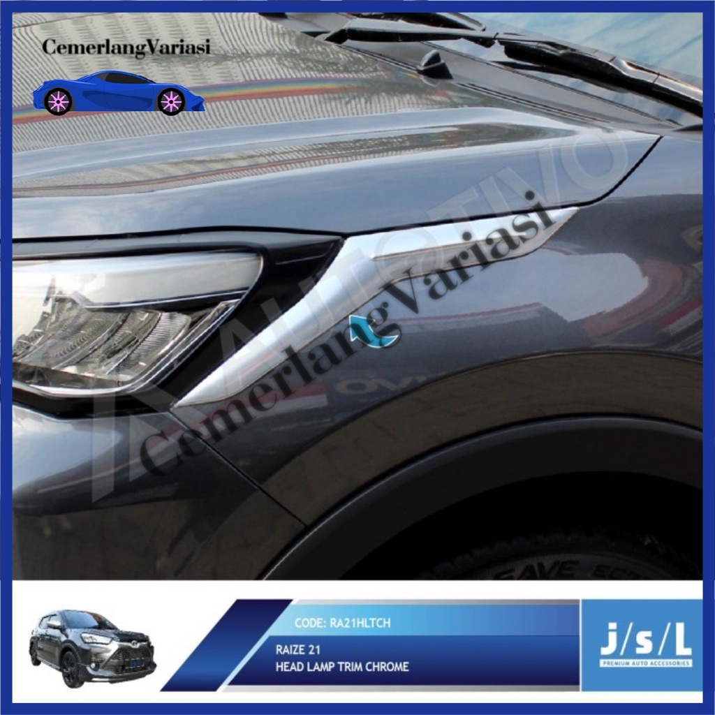 Toyota Raize 2021 Front Garnish Trim Head Lamp Trim JSL | Shopee Malaysia