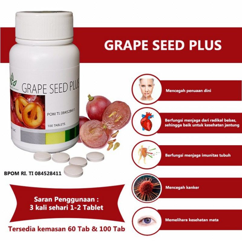 Grape SEED PLUS / GRAPE SEED EXTRACT 60 TAB | Shopee Malaysia